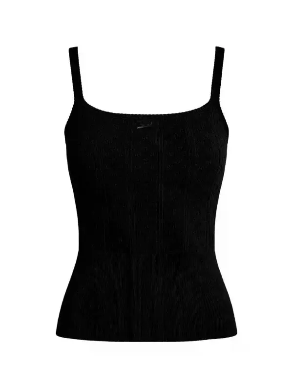 JW Anderson Openwork Bow-detail Top - Neutrals