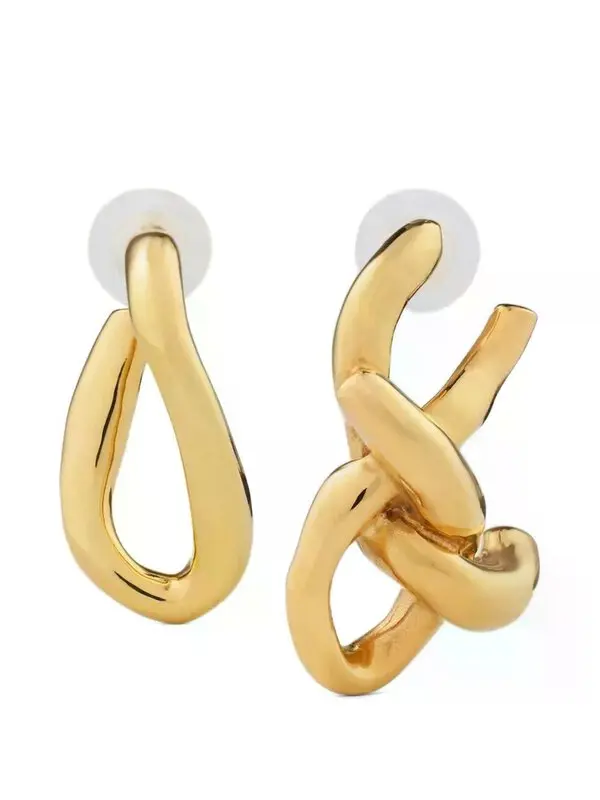 Givenchy Chain Link Asymmetrical Earrings - Gold