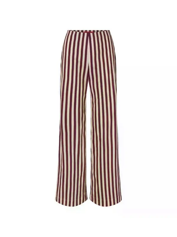 SIMONMILLER Pia Striped Poplin Trousers - Red