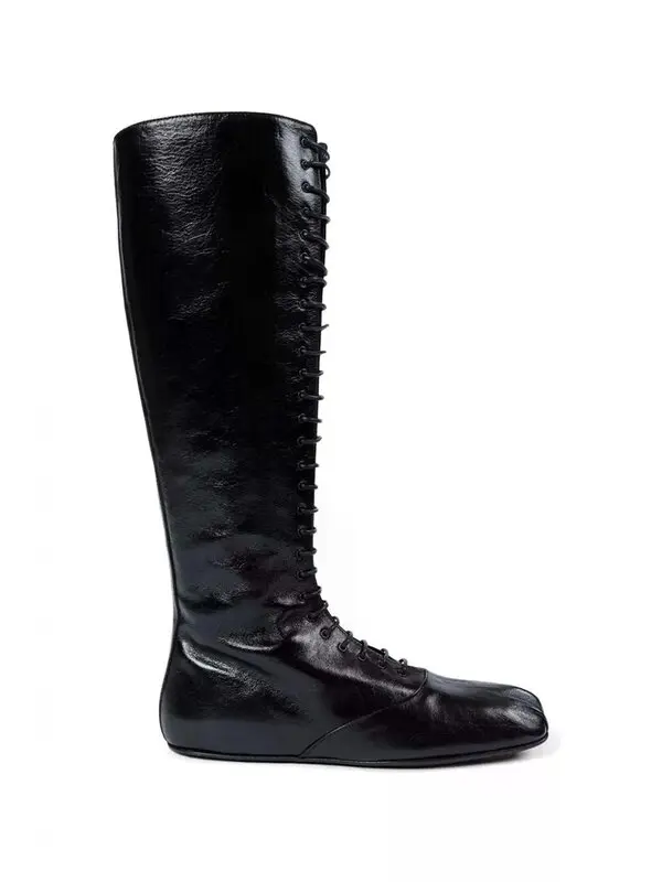 ANN DEMEULEMEESTER Ysha Squared Lace-up High Boots