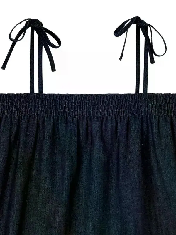 A.p.c. Tie-strap Smocked Dress