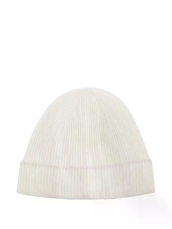 Eleventy Ribbed Beanie - White