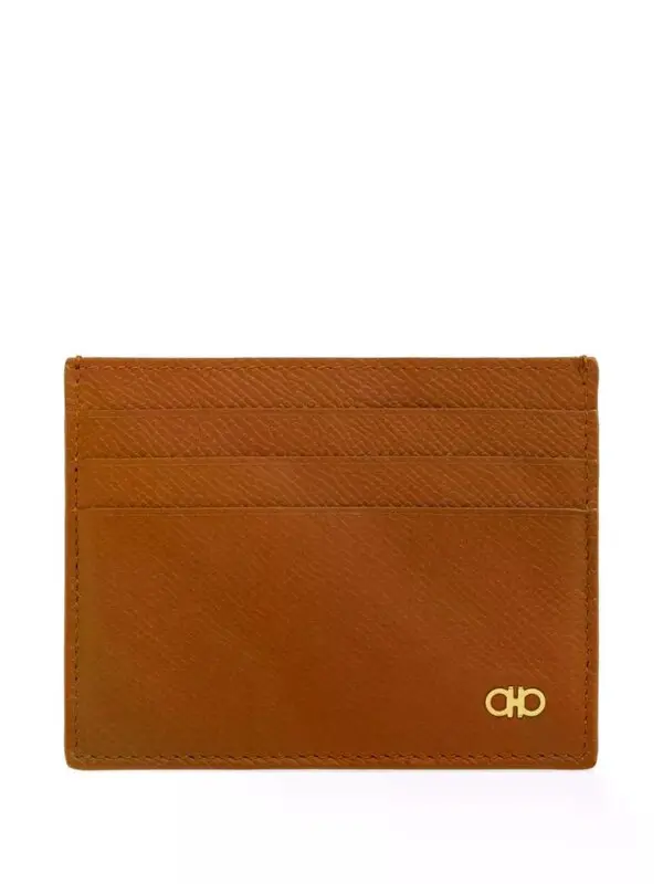 FERRAGAMO Gancini Card Holder - Brown