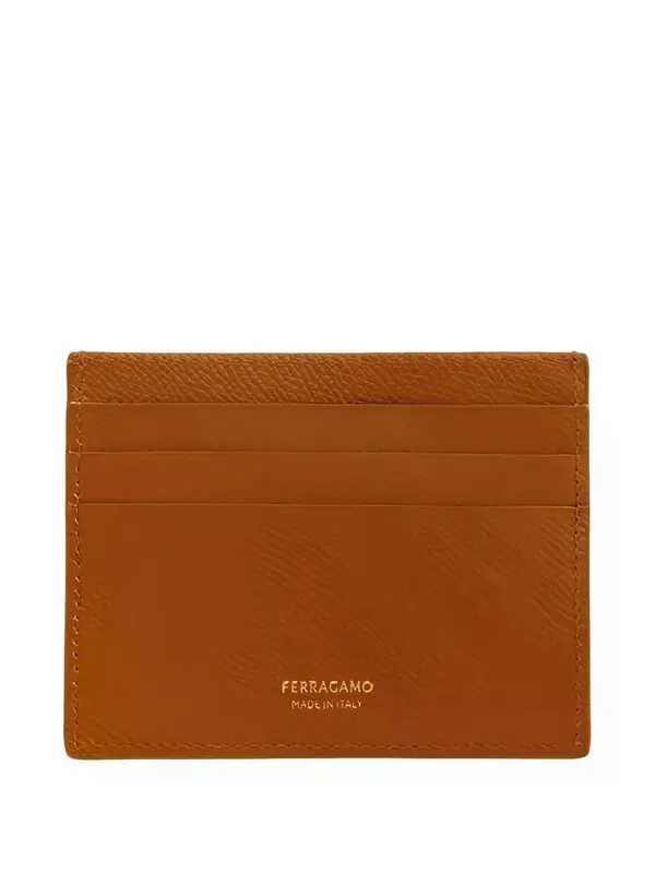 FERRAGAMO Gancini Card Holder - Brown