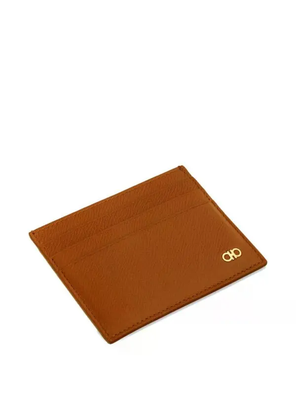 FERRAGAMO Gancini Card Holder - Brown