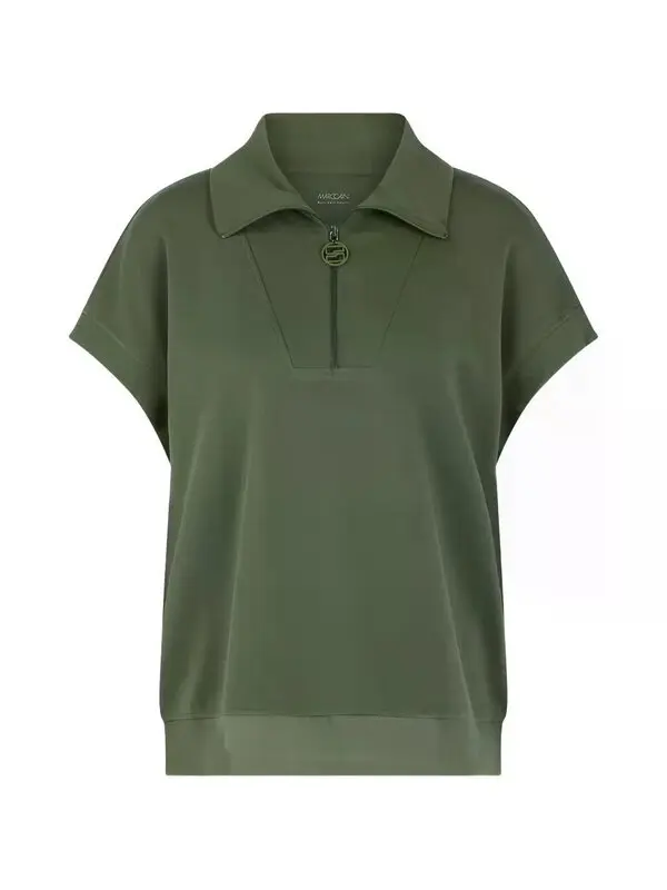 MARCCAIN Zip-up Polo Shirt - Green