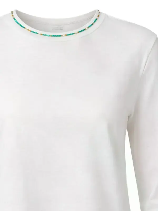 REFORMATION Lewis Beaded-neck T-shirt