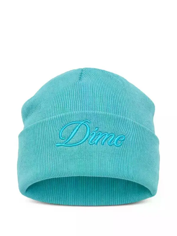 DIME Logo-embroidered Beanie - Blue
