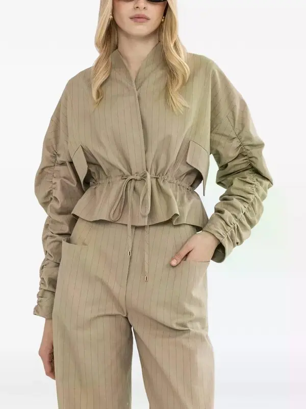 NISSA Striped Cotton Jacket