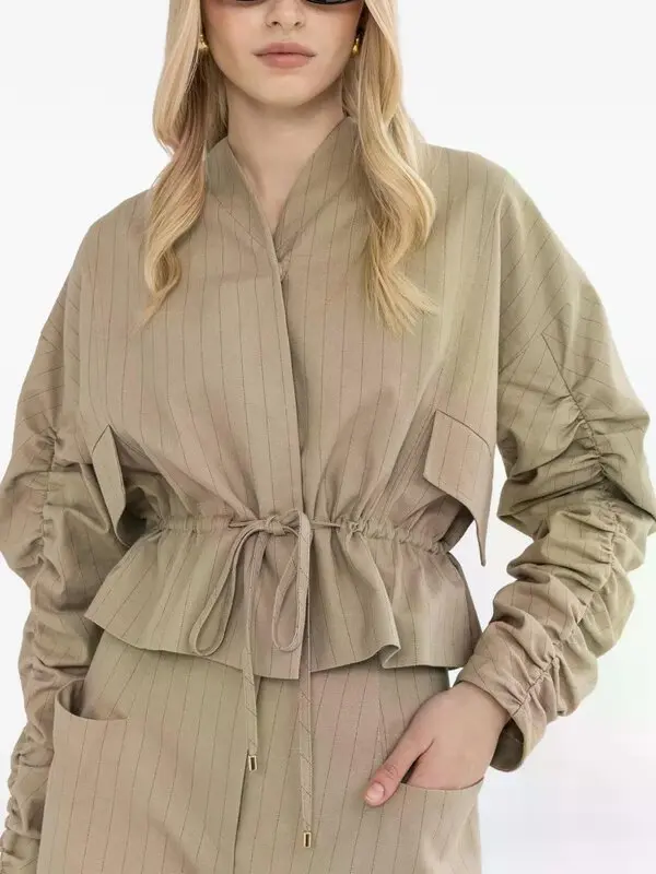 NISSA Striped Cotton Jacket