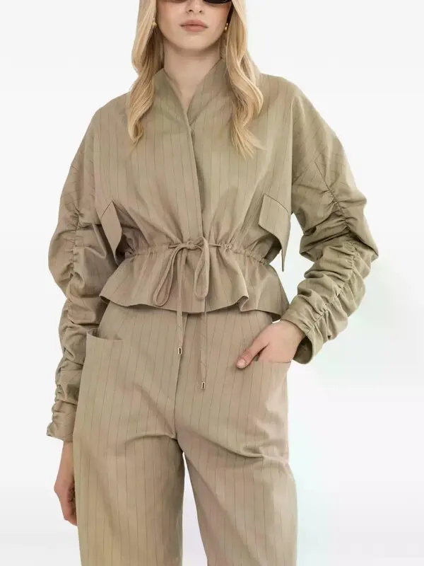 NISSA Striped Cotton Jacket