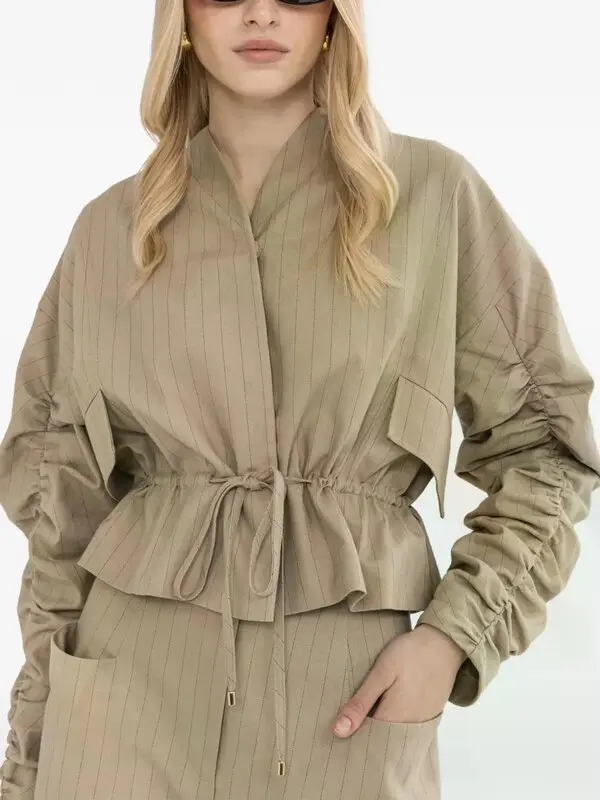 NISSA Striped Cotton Jacket