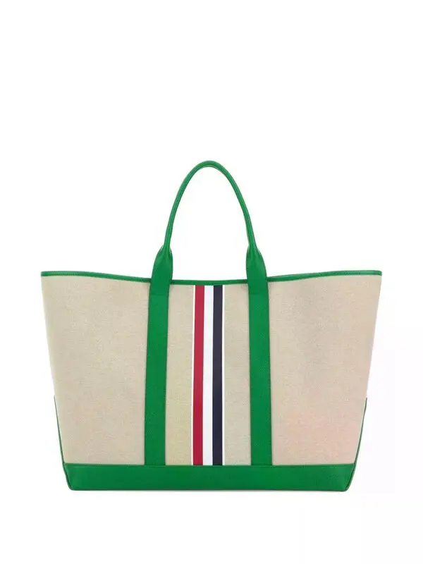 Thom Browne Stripe-detail Tote Bag - Neutrals