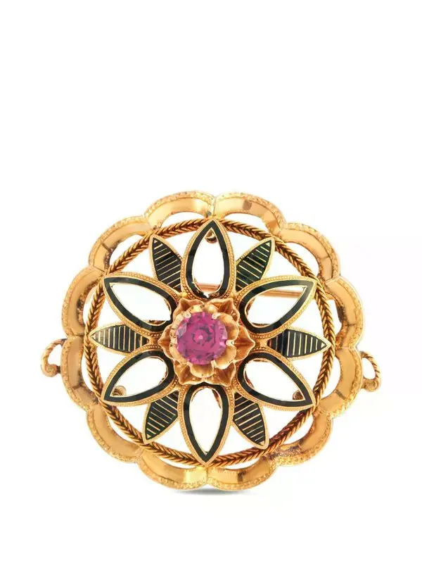 LB EXCLUSIVE French Wreath Garnet Brooch - Pink