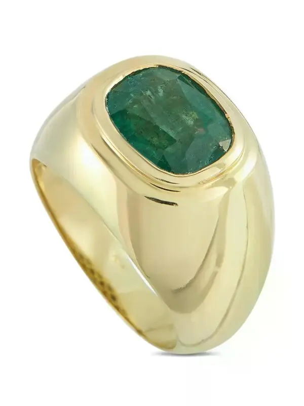 LB EXCLUSIVE 18k Yellow Emerald Ring 2.80ct - Gold