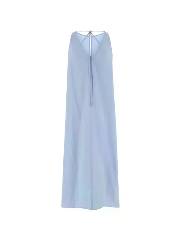 Agnona Sleeveless Cotton Midi Dress - Blue