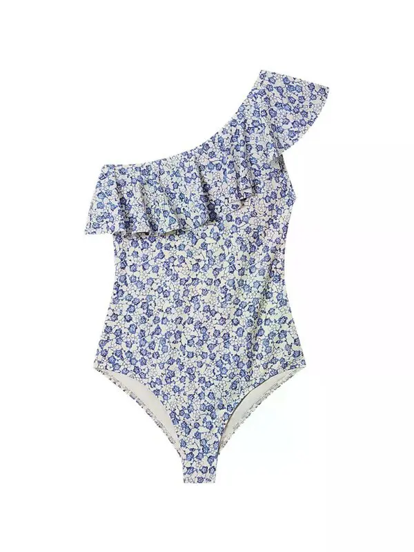 Isabel Marant Sicilya Floral-print Swimsuit - Neutrals