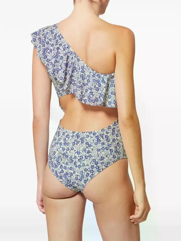 Isabel Marant Étoile Sicilia One-piece Swimsuit With Ruffle Detail - Neutrals
