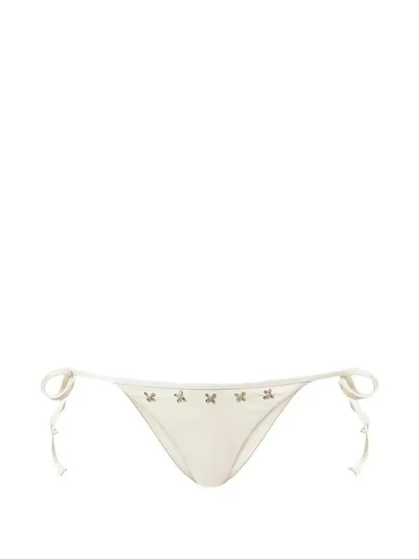 TWINSET Embroidery Bikini Bottom - Neutrals