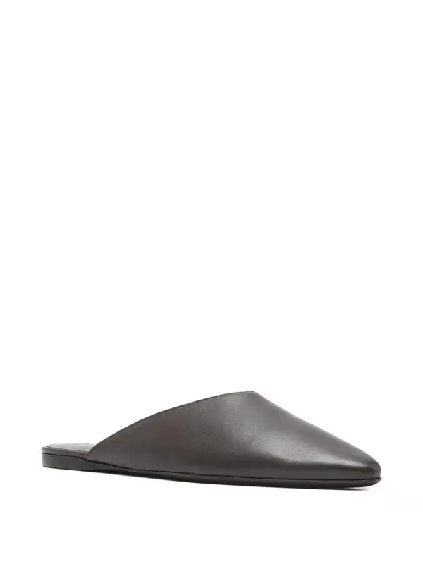 HERBERT LEVINE Homebody Pointed-toe Mules - Brown