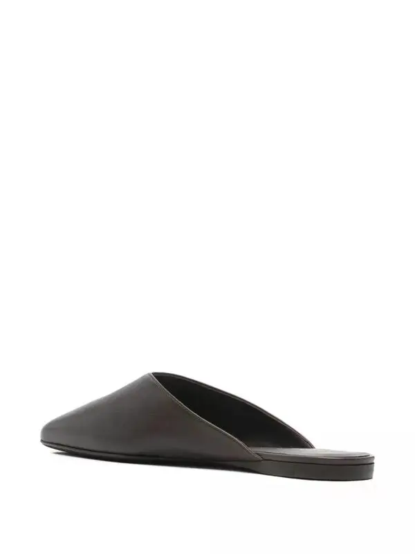 HERBERT LEVINE Homebody Pointed-toe Mules - Brown