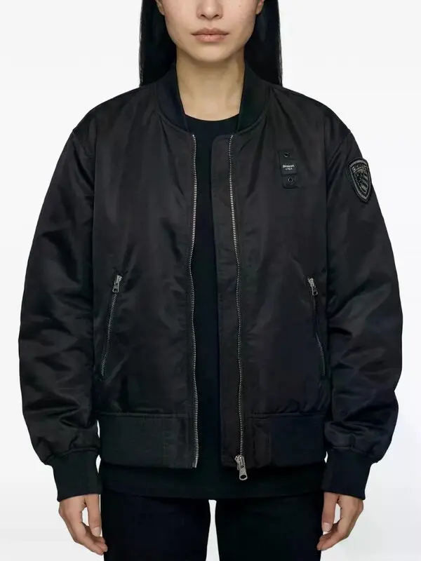 BLAUER. Bomber Jacket - Black