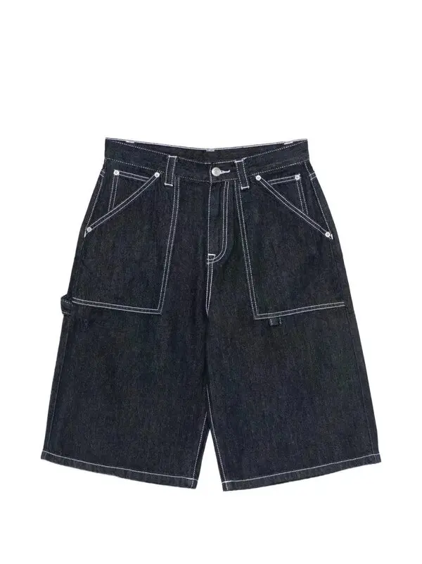 WRSTBHVR Contrast-stitch Denim Shorts