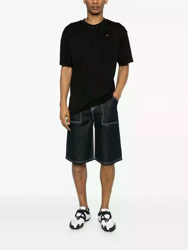 WRSTBHVR Contrast-stitch Denim Shorts