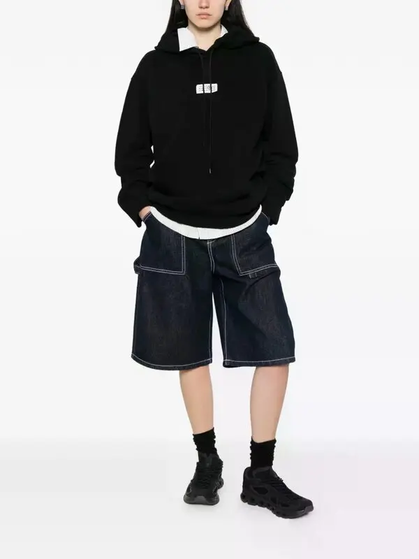 WRSTBHVR Contrast-stitch Denim Shorts