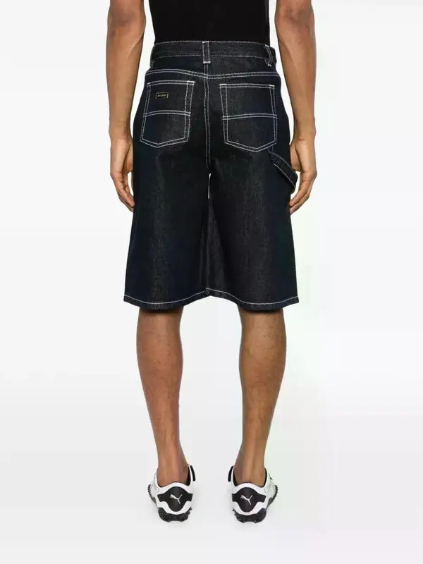 WRSTBHVR Contrast-stitch Denim Shorts