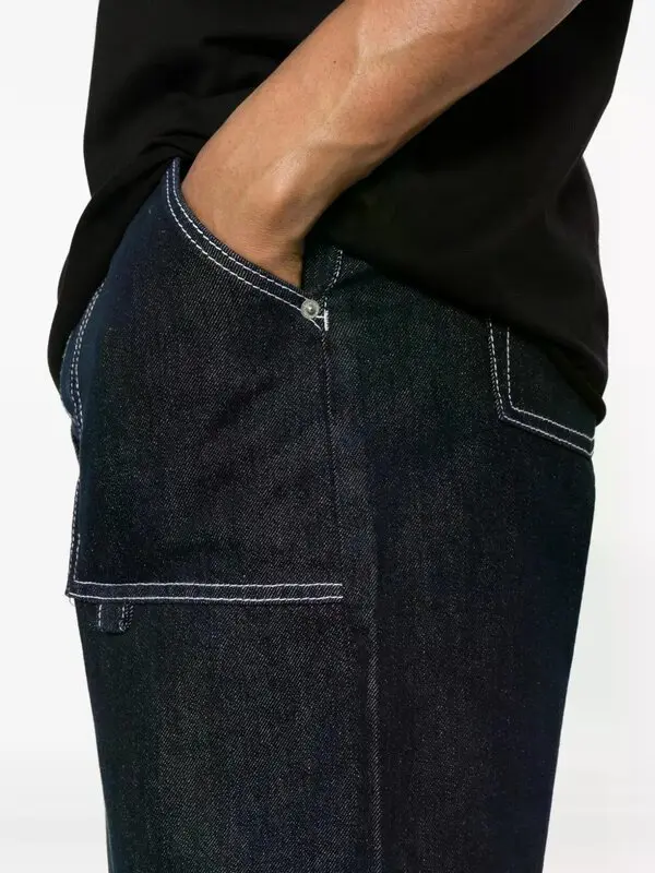 WRSTBHVR Contrast-stitch Denim Shorts