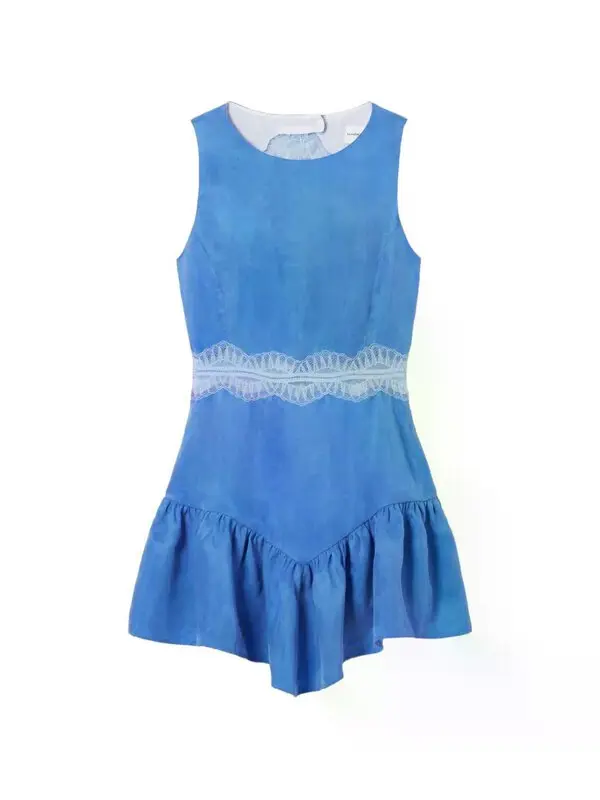 Claudie Pierlot Lace Ruffle Mini Dress - Blue