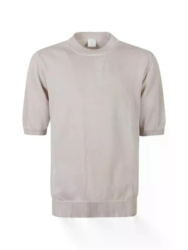 Eleventy Crew Neck Short Sleeve T-shirt - Neutrals