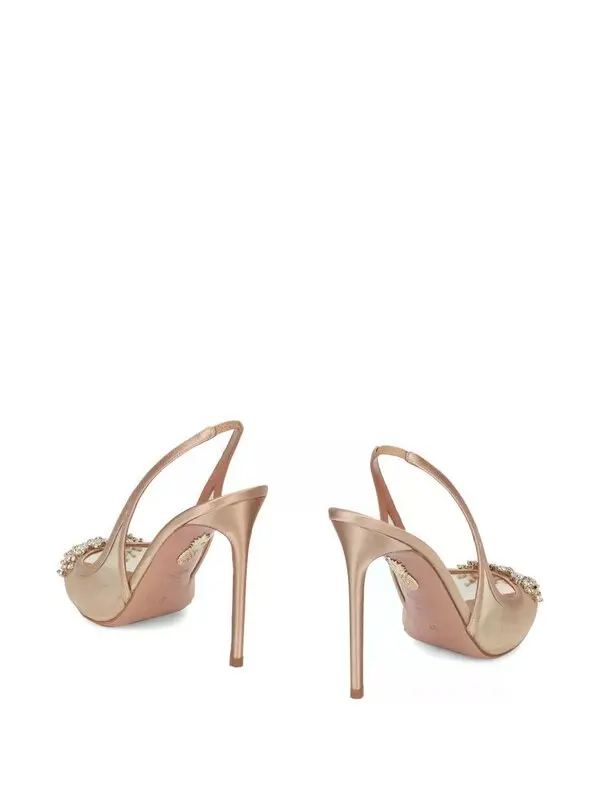 AQUAZZURA 105mm Crystal-embellished Heeled Pumps