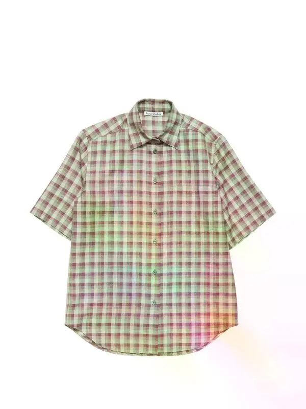 Acne Studios Checked Buttoned Shirt - Green