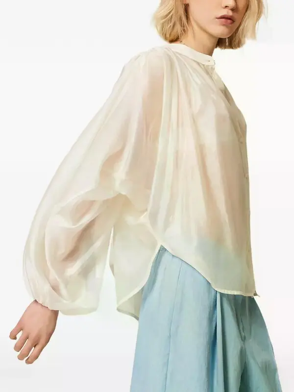 TWINSET Voile Shirt With Gathered Detailing