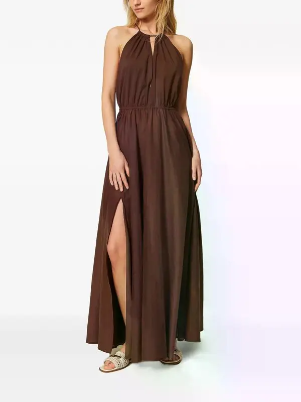 TWINSET Halter Maxi Dress With Slit
