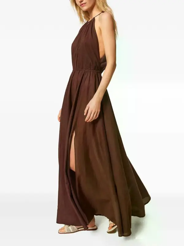 TWINSET Halter Maxi Dress With Slit