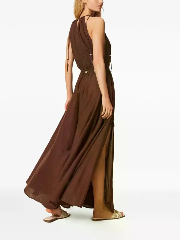 TWINSET Halter Maxi Dress With Slit