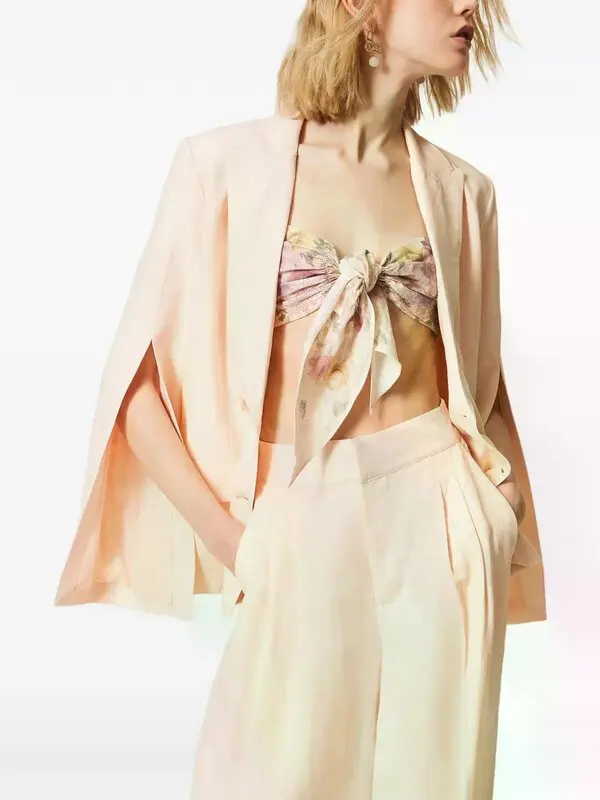 TWINSET Double-breasted Blazer With Split Sleeves - Pink