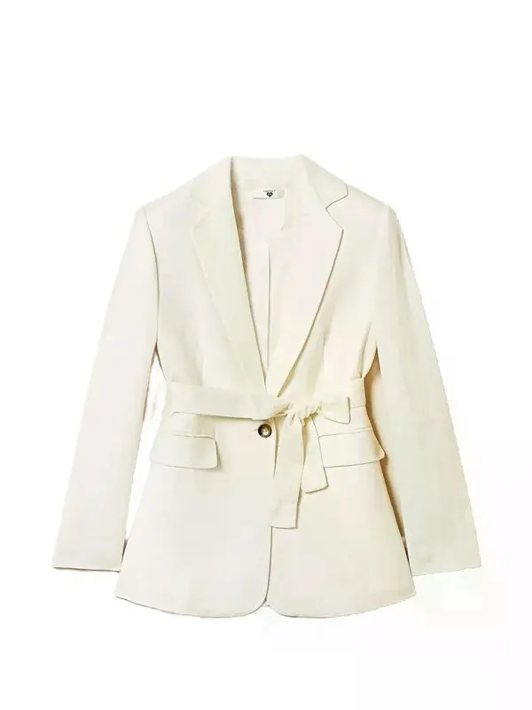 TWINSET Belted Blazer With Flap Pockets