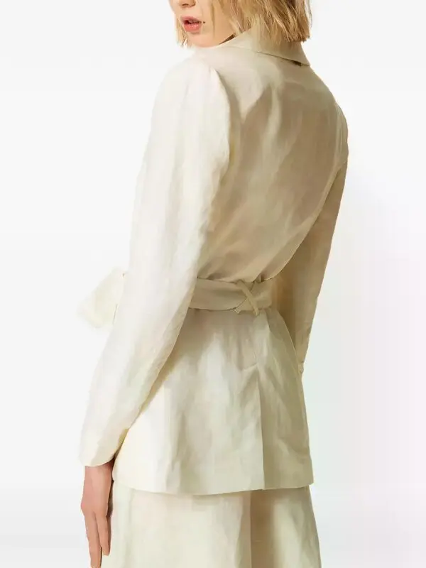 TWINSET Belted Blazer With Flap Pockets