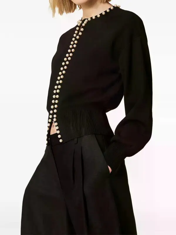 TWINSET Cardigan With Pearl Embroidery