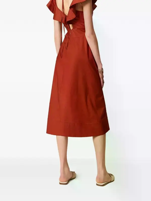 TWINSET Ruffled Midi Dress - Brown