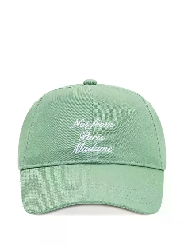 Drole De Monsieur Slogan Baseball Cap - Green