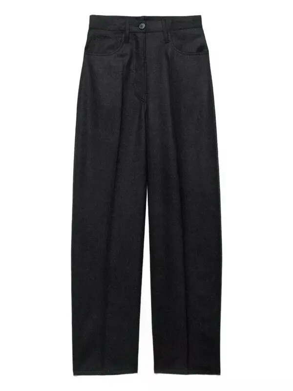 Prada Wool Flannel Trousers - Grey