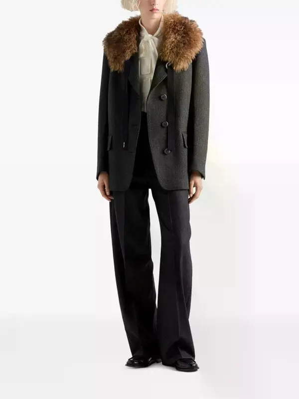 Prada Wool Flannel Trousers - Grey