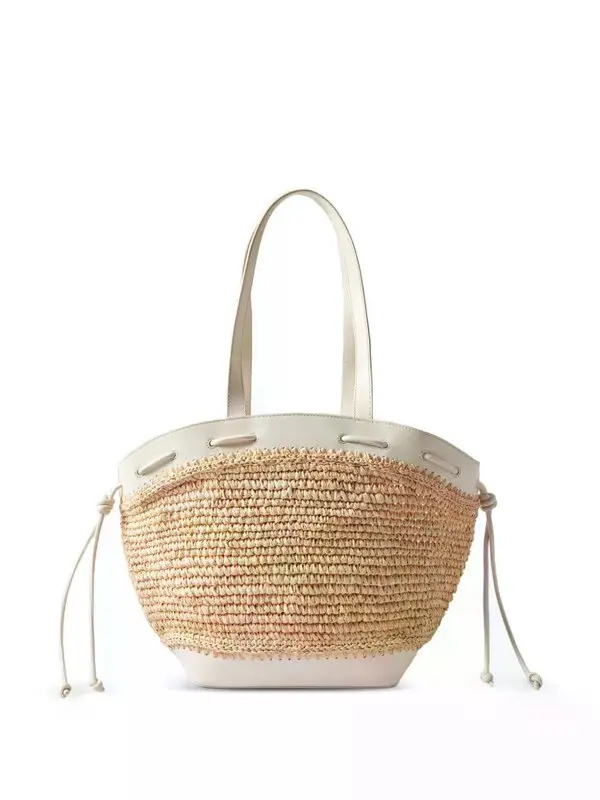 Claudie Pierlot Alban Raffia And Leather Basket Bag