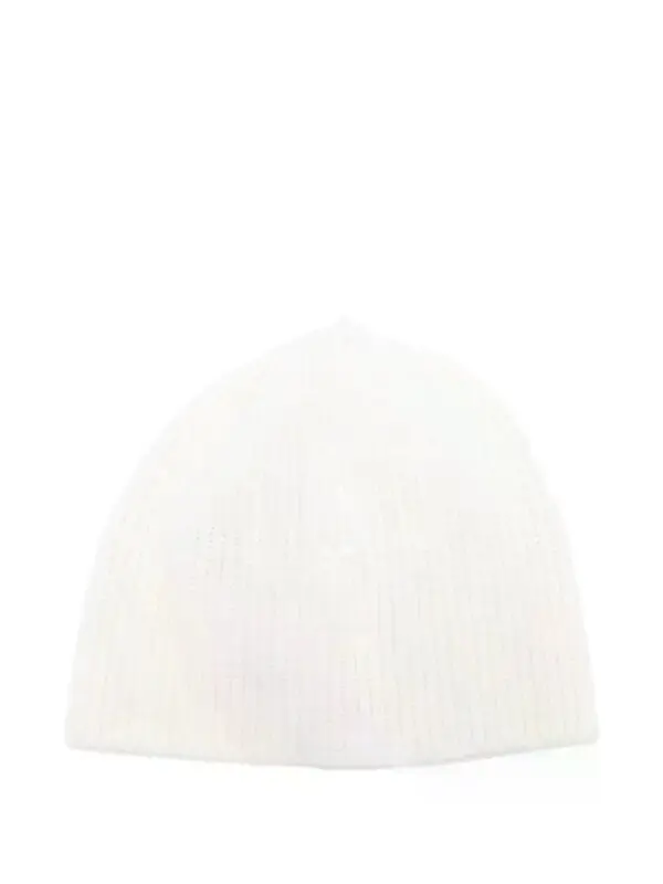 COURREGES Ribbed Beanie Hat - White