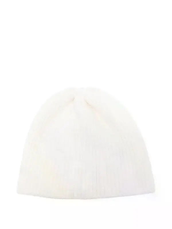 COURREGES Ribbed Beanie Hat - White